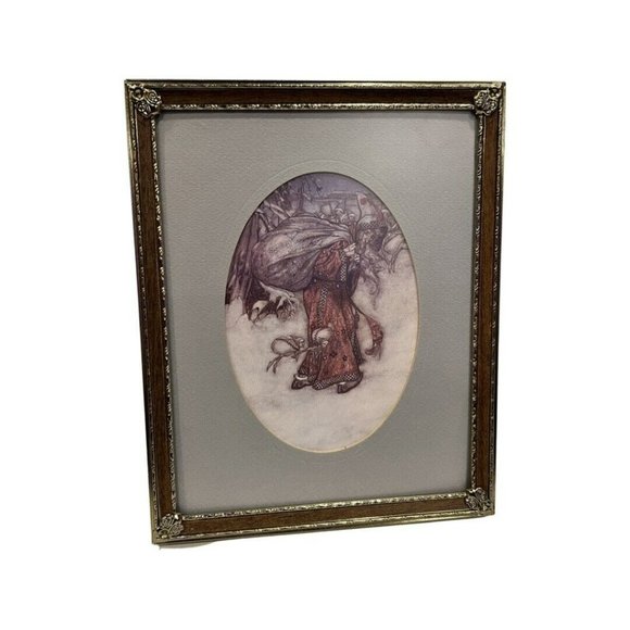 Holiday | Rare Arthur Rackham Santa Claus Fairy Fantasy Art Framed ...